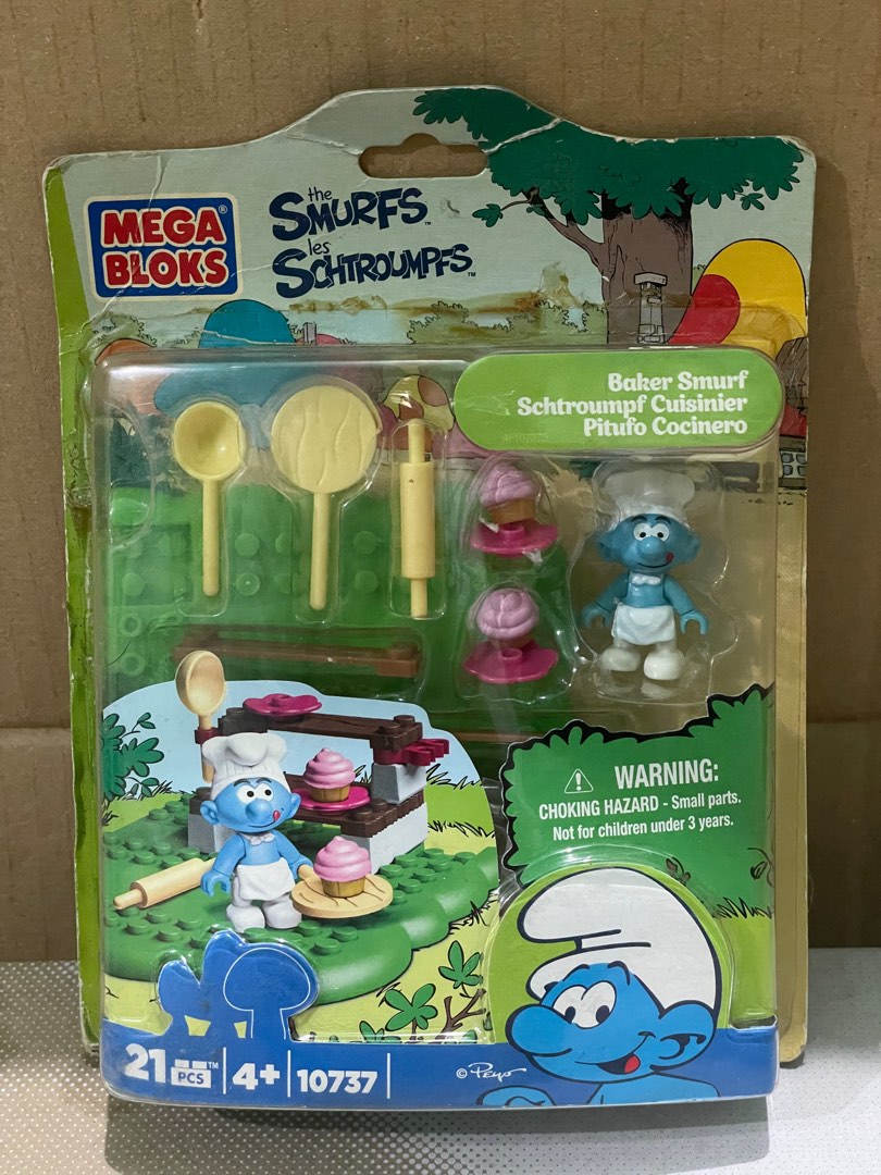 Mega Blocks The Smurfs Puff Baker Smurf 10737, Hobbies & Toys ...