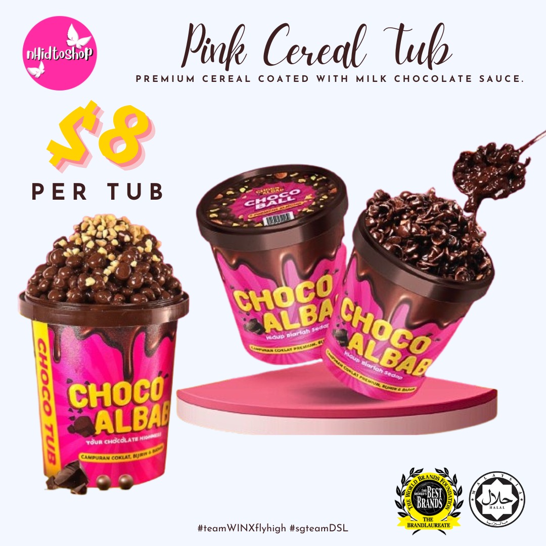 Milk Chocolate Cereal Tubs by Choco Albab (Halal), Food & Drinks ...