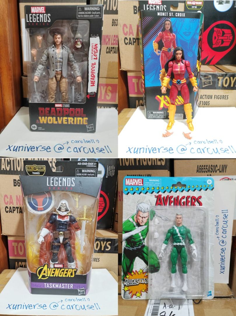 ML Marvel Legends HEADPOOL with LOGAN MONET TASKMASTER & QUICKSILVER ...