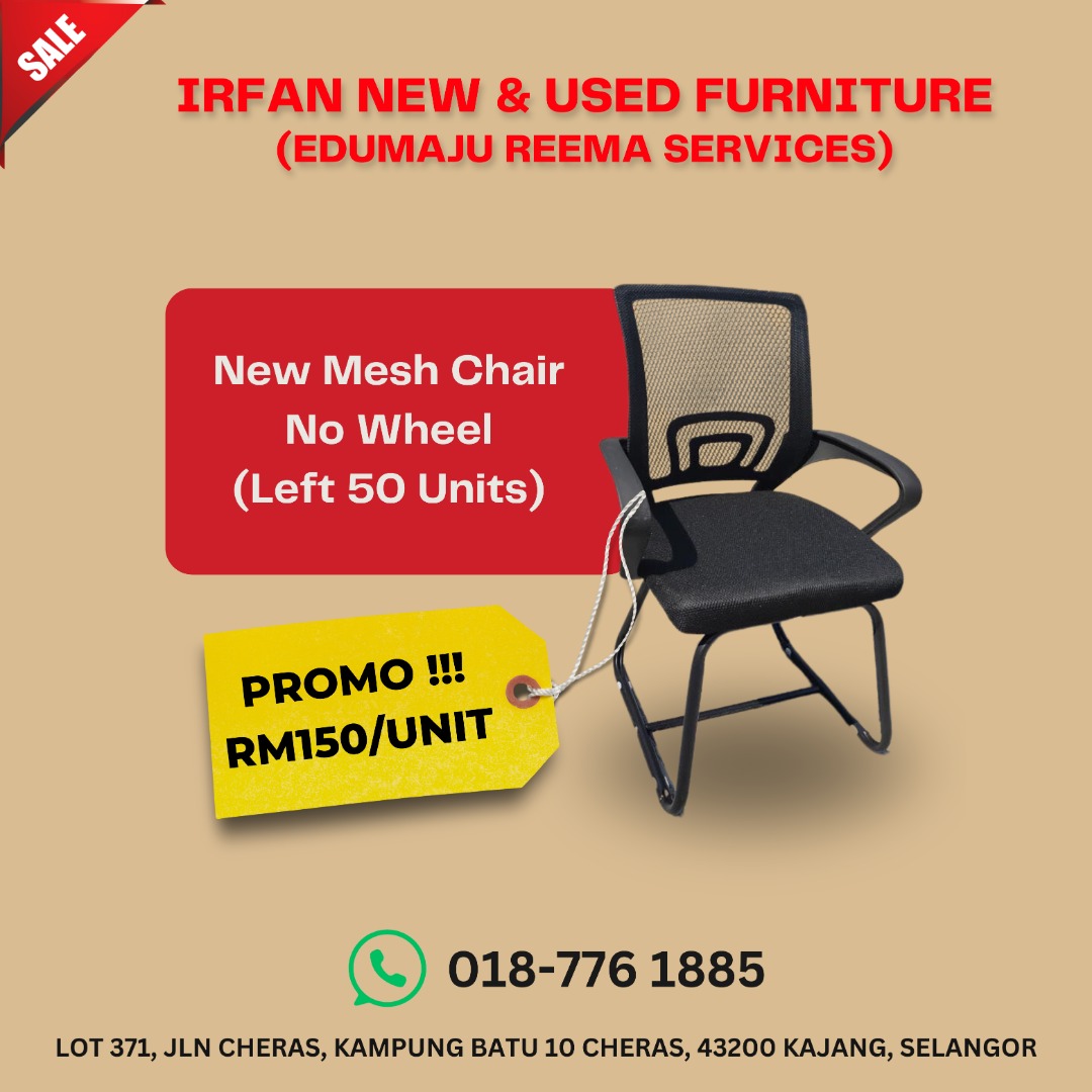 New Mesh Chair No Wheel SALE!!!, Furniture & Home Living, Furniture ...
