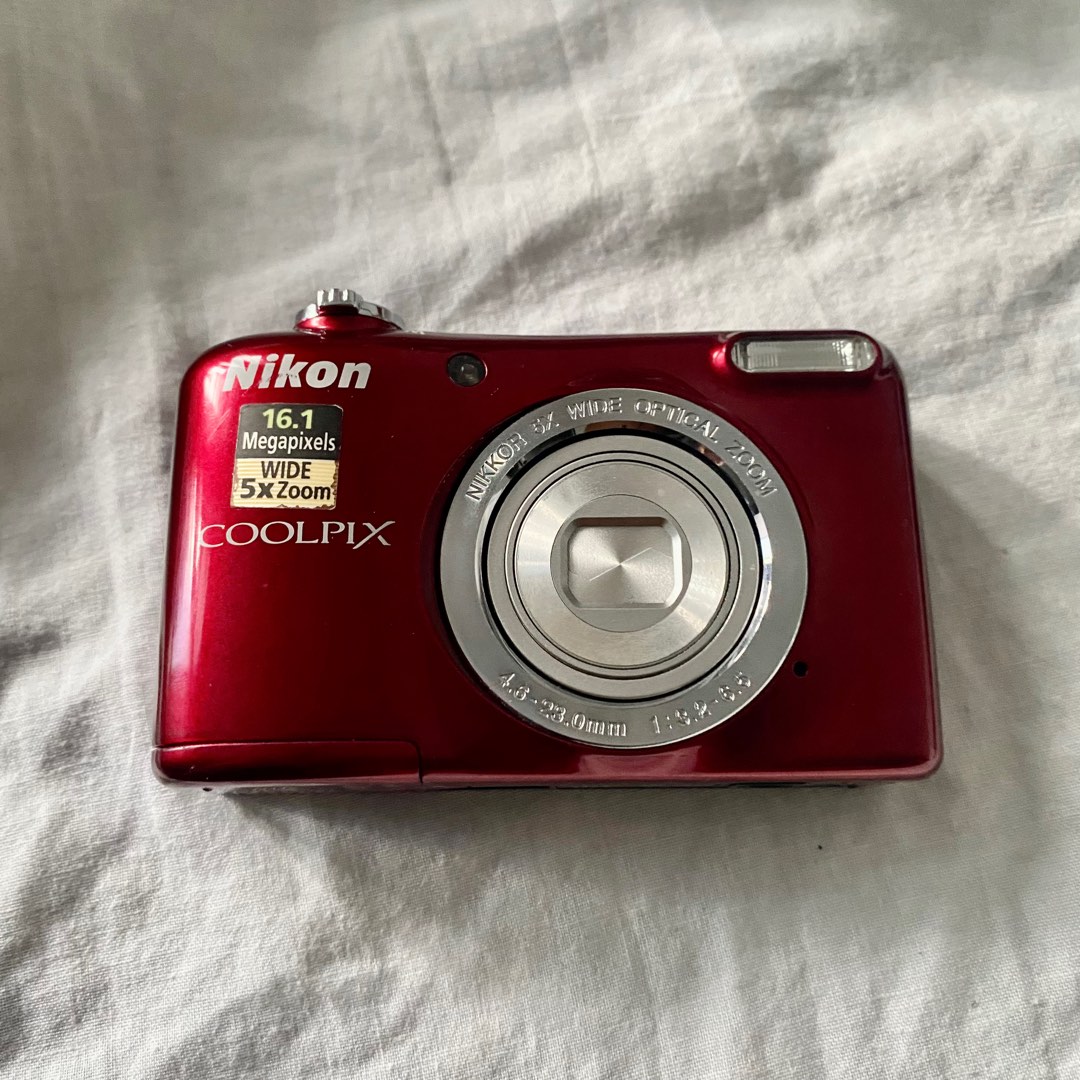 Nikon Coolpix L29 in Cherry Red, Photography, Cameras on Carousell