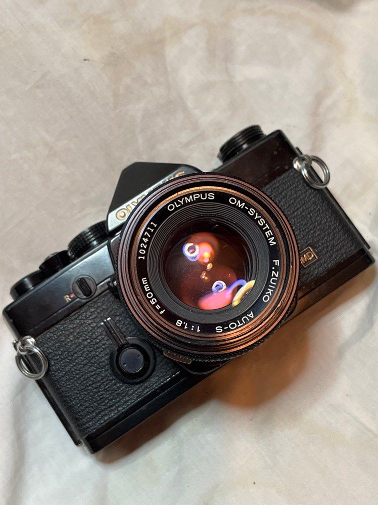 OLYMPUS OM 1n & Lens, Photography, Cameras on Carousell