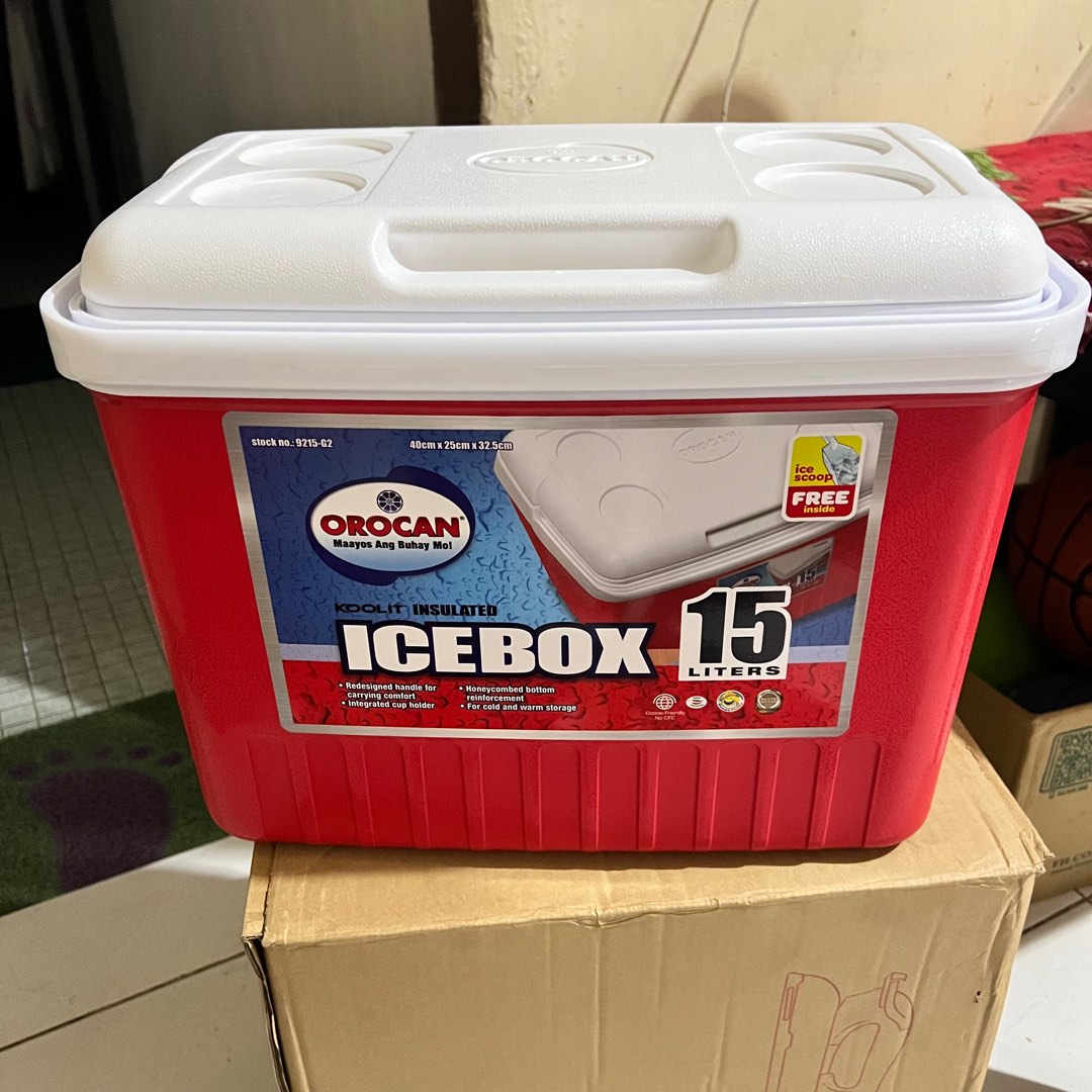 Orocan Insulated Ice Box 15L Cooler w/free ice scooper, Furniture ...