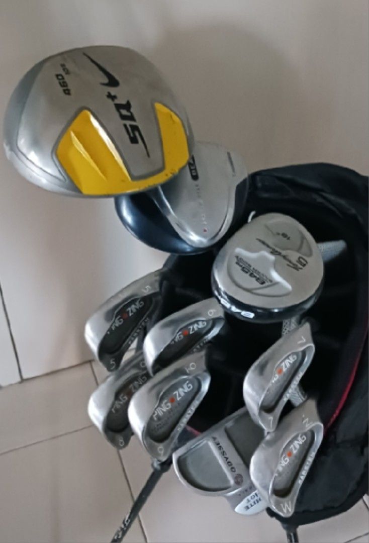 Ping Golf Set Beginners Driver Wood Iron Wedge Putter Bag, Sports Equipment, Sports & Games ...