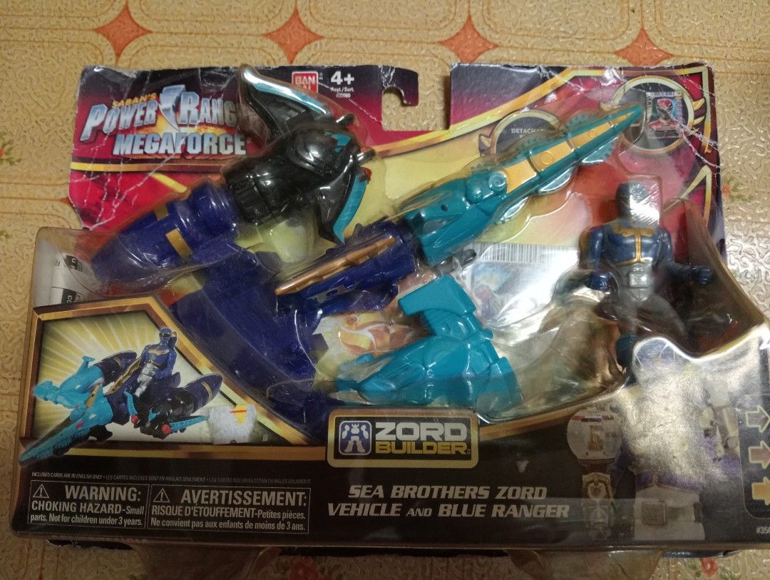 Power Rangers Megaforce Sea Brothers Zord Vehicle & Blue Ranger Figure ...