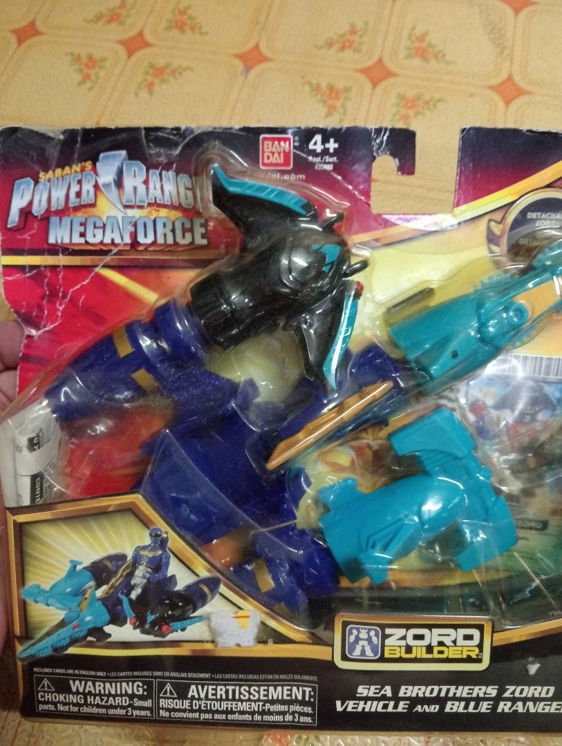Power Rangers Megaforce Sea Brothers Zord Vehicle & Blue Ranger Figure ...