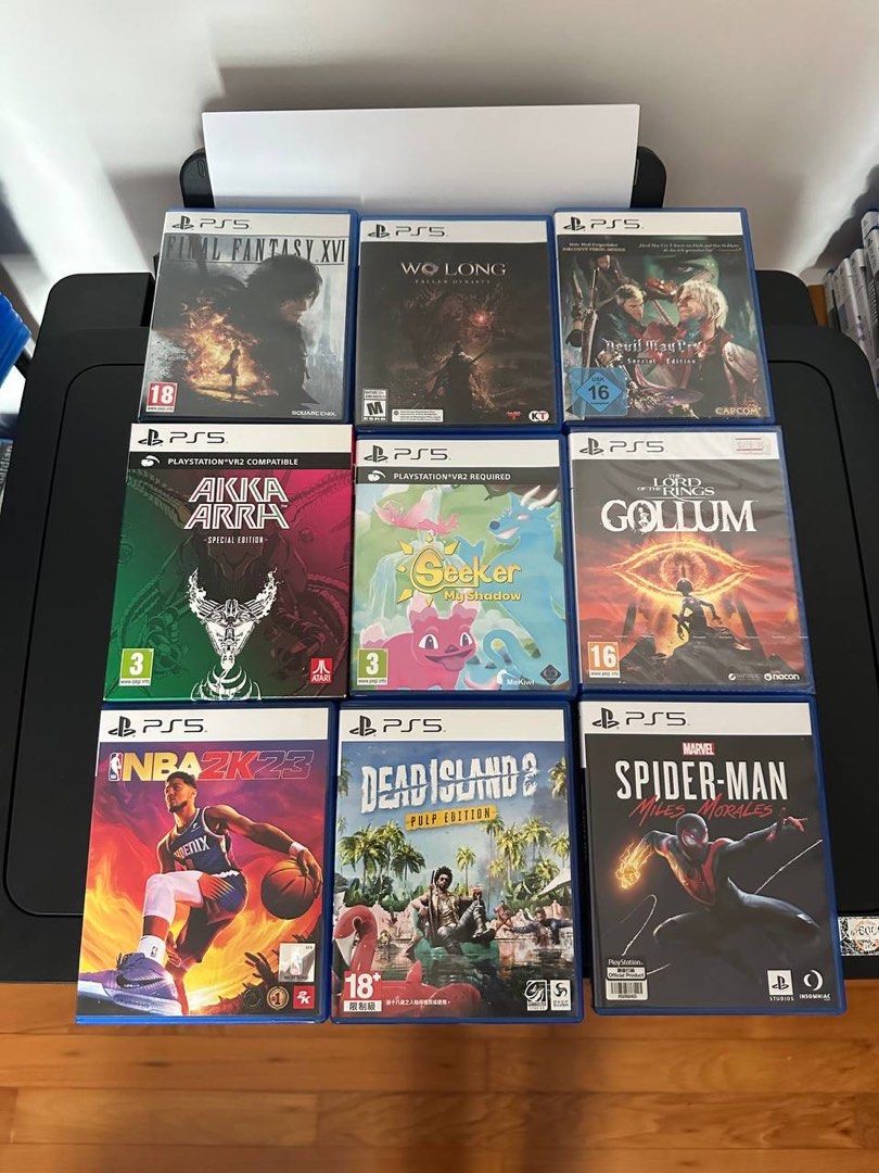 PS5 game Final fantasy XVI / Wo Long / Devil may cry 5 / Akka arra ...