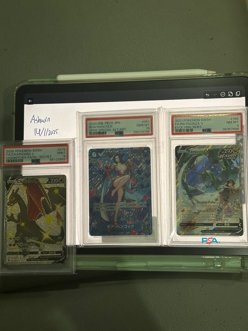 PSA Charizard Rayquaza Boa Hancock, Hobbies & Toys, Toys & Games on ...