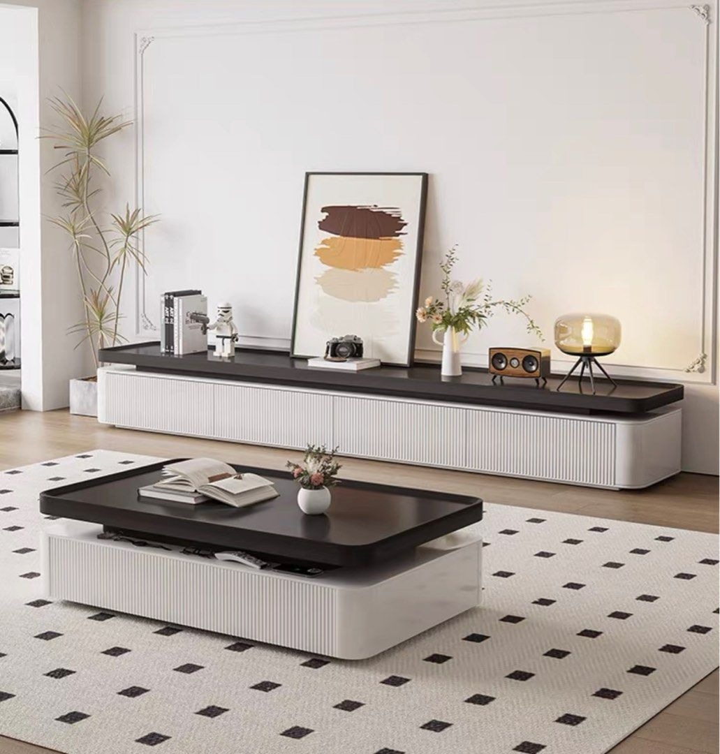 QEZ Modern TV Console & Coffee Table, Furniture & Home Living ...