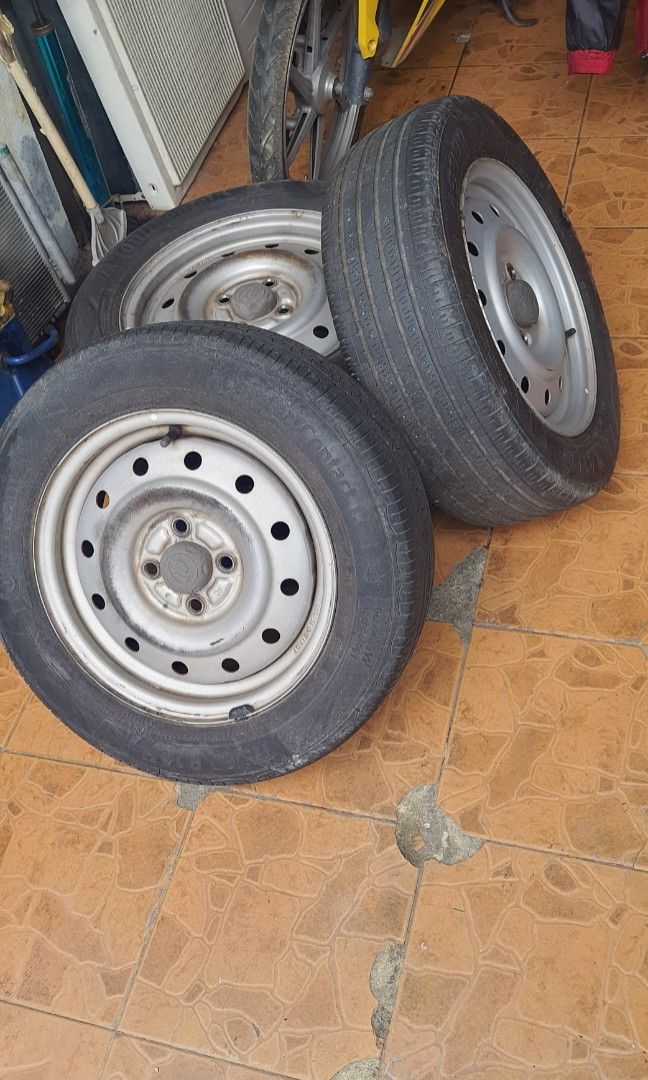 rim besi kompang axia 14, Auto Accessories on Carousell