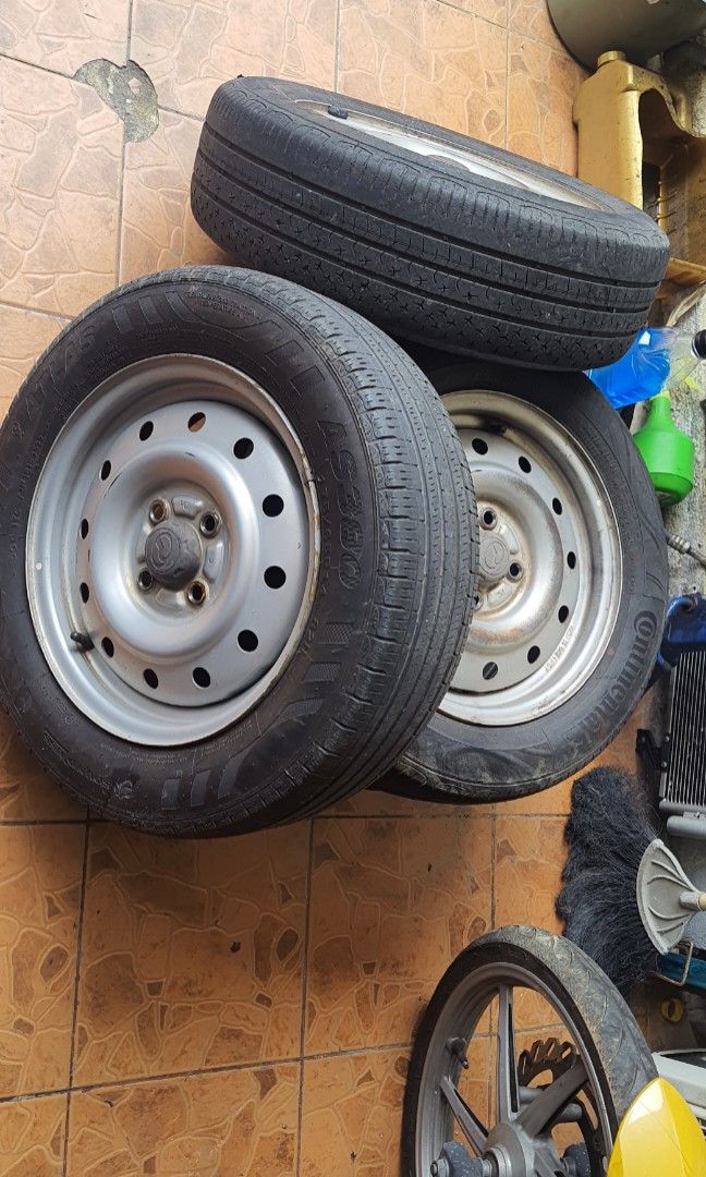 rim besi kompang axia 14, Auto Accessories on Carousell