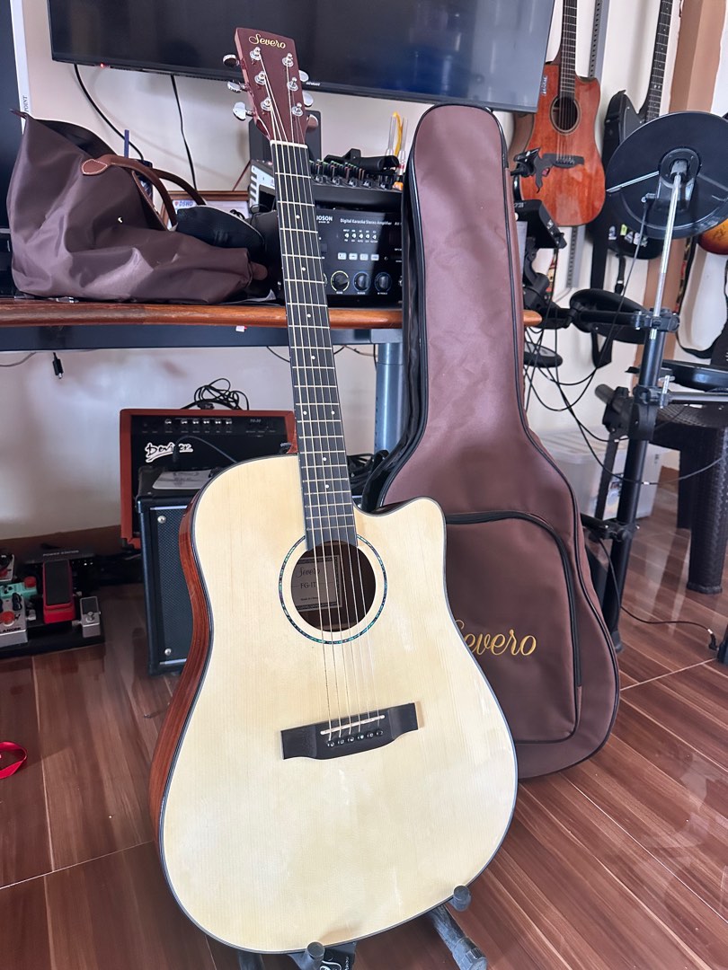 Severo 41 Acoustic Guitar C/A FG-1T EQ, Hobbies & Toys, Music & Media ...