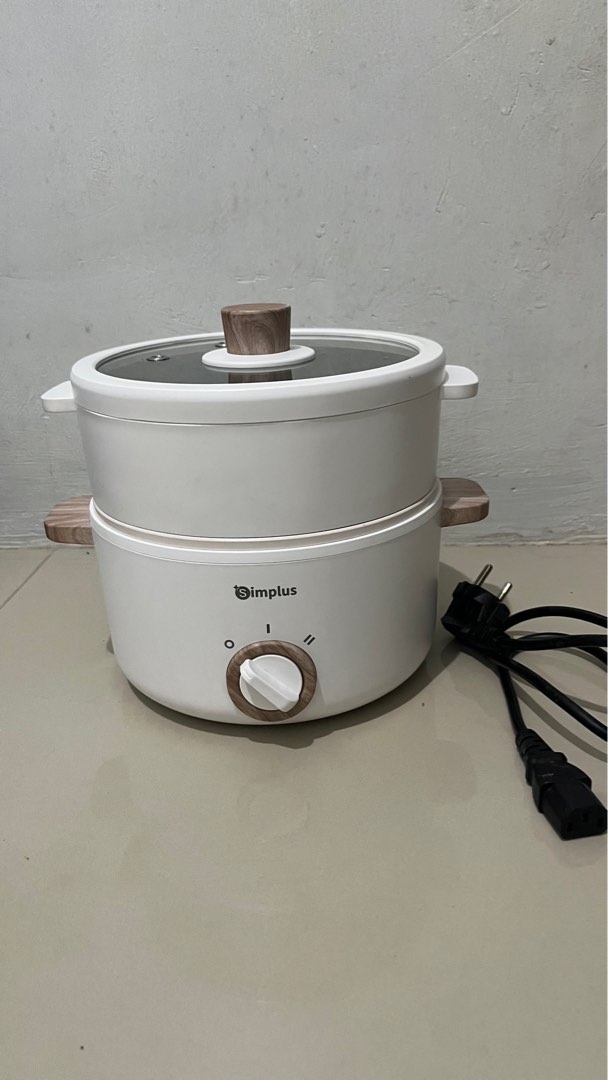 Simplus Panci Listrik Kukusan Serbaguna Electric Pot Low Watt Lapisan ...