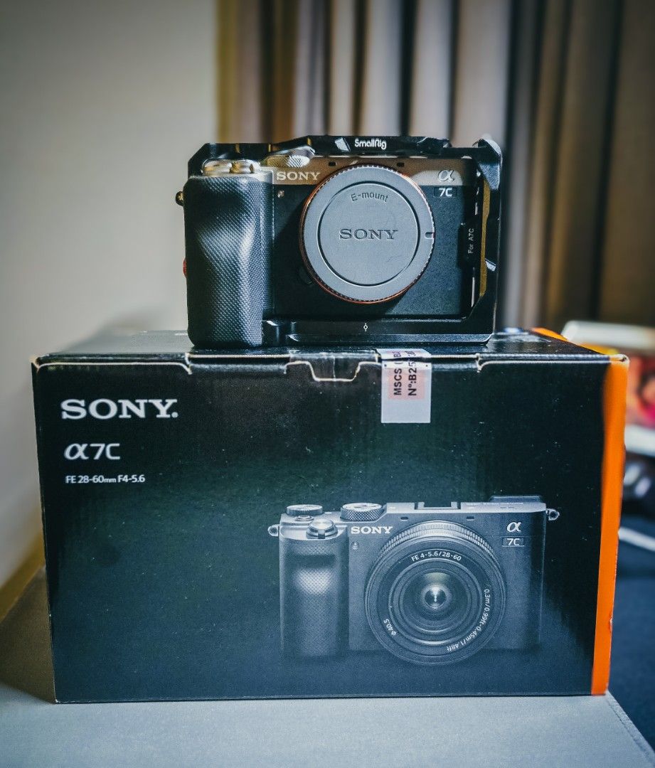 Sony A7c body (silver) + smallrig cage (6k sc), Photography, Cameras on ...