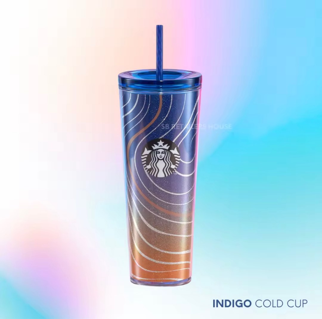 Starbucks Indigo cold cup, Furniture & Home Living, Kitchenware ...