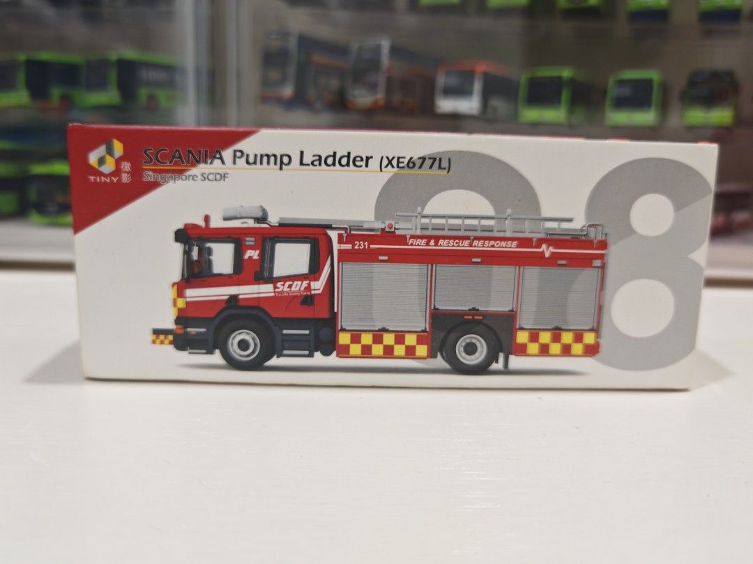 tiny scdf scaina pump ladder Fire truck (call sign 231), Hobbies & Toys ...