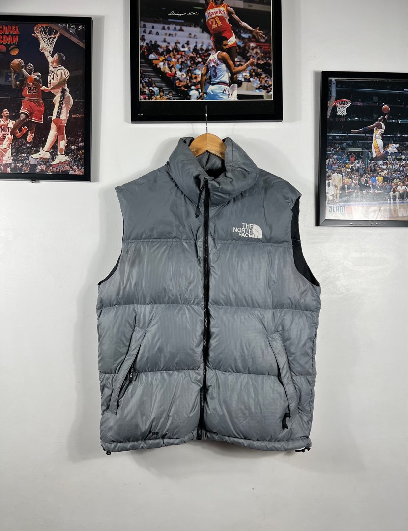 TNF VEST NUPTSE RETRO 700 GOOSE DOWN PUFFER WITH PACKABLE HOOD ...