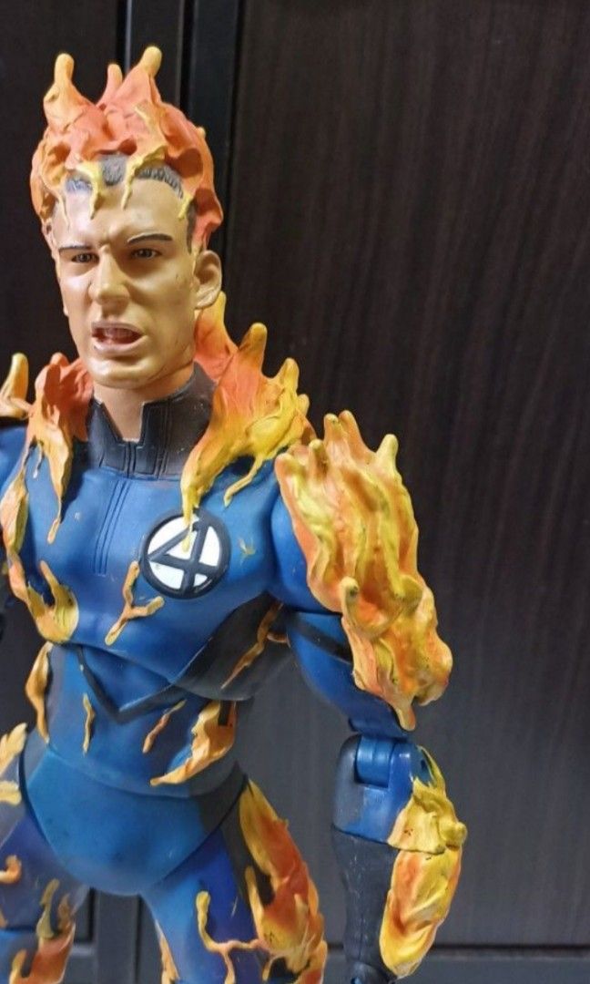 Toy biz rotocast figure 12 inch fantastic four movie johny storm human ...