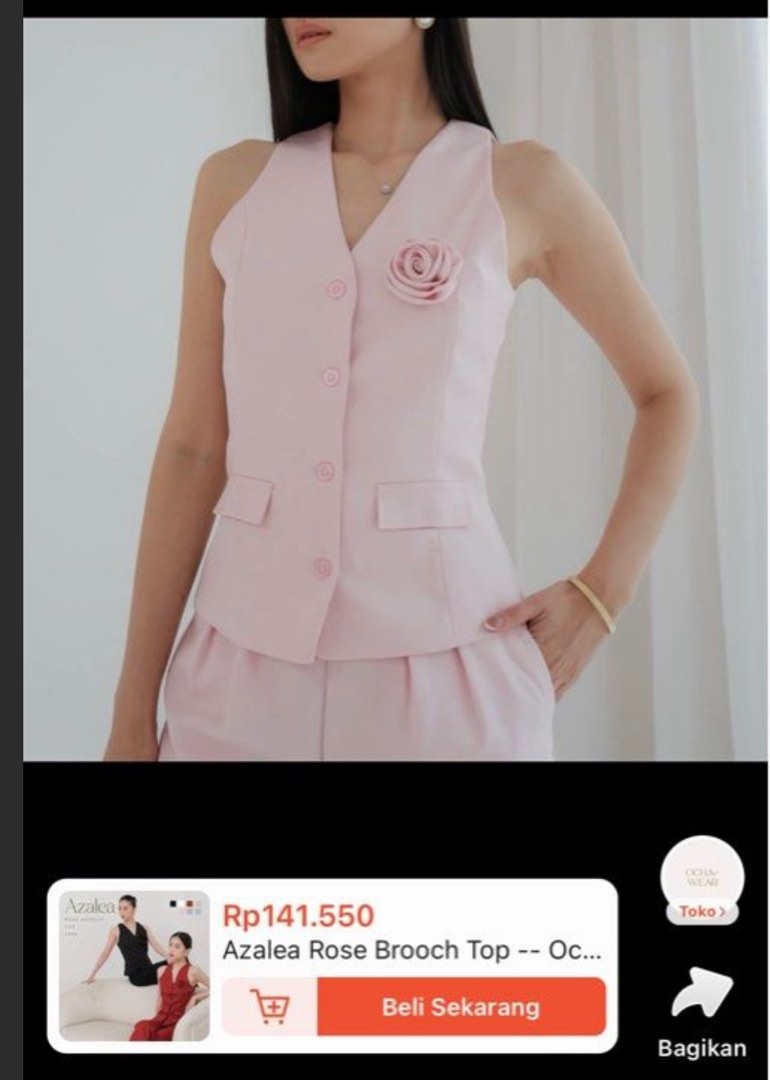 Vest pink cantik ocha wear, Fesyen Wanita, Pakaian Wanita, Baju Luaran ...