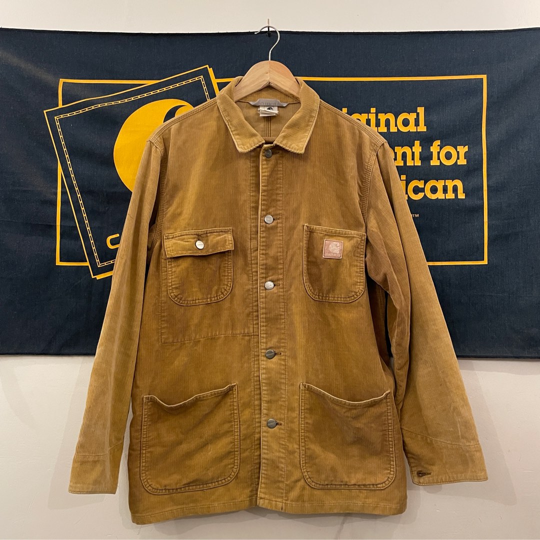 Vintage Carhartt Curduroy Chore Jacket (Rare Color - Mustard Yellow ...