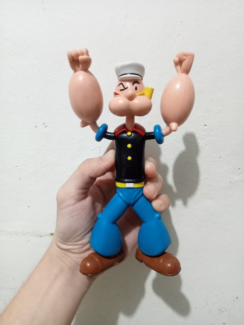 Vintage Popeye Toy Figure Famous Cartoon Legend Venyl hears the king ...