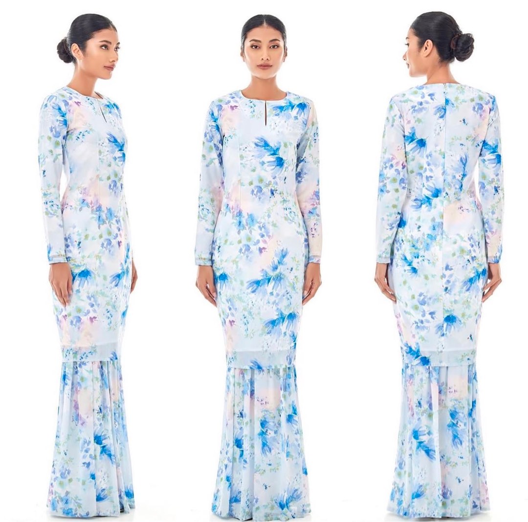 Wanzar Tiffany in Cobalt Blue, Women's Fashion, Muslimah Fashion, Baju ...