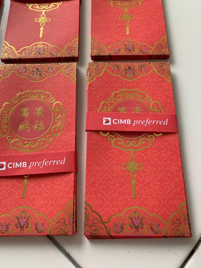 2025 CIMB Preferred Bank New CNY Red Packet (each packet is 8 pcs x 6 ...