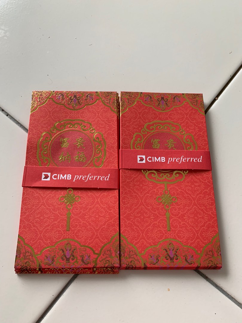 2025 CIMB Preferred Bank New CNY Red Packet (each packet is 8 pcs x 2 packets) RM20 each ...