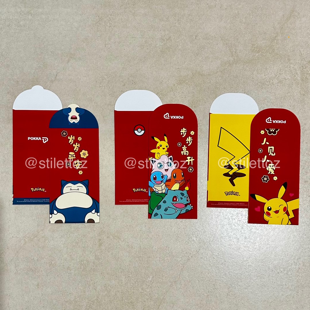 2025 Pokka Pokemon Red Packet/Ang Bao (6pcs/set), Hobbies & Toys, Stationery & Craft, Occasions ...