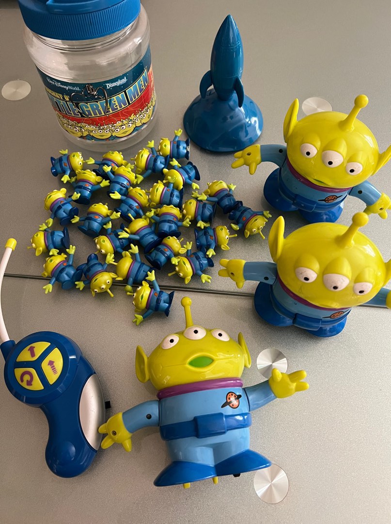 三眼仔 遙控模型公仔 擺設 一桶 25隻 不同表情動作 連火箭 正版 購自美國迪士尼 Disney world Three eyes ...