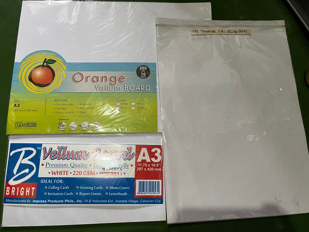 A3 Vellum Board, Hobbies & Toys, Stationary & Craft, Craft Supplies ...
