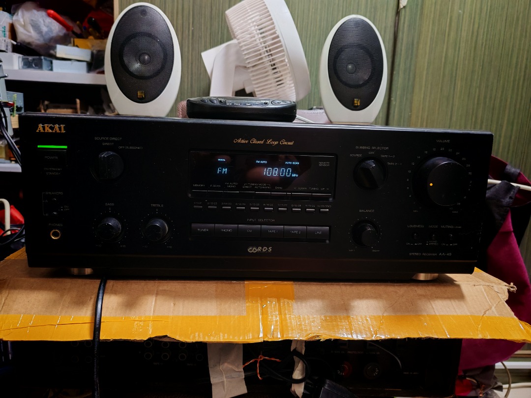 AKAI HIFI STEREO RECEIVER AMPLIFIER MODEL AA-49, 音響器材, Soundbar、揚聲器、藍牙 ...