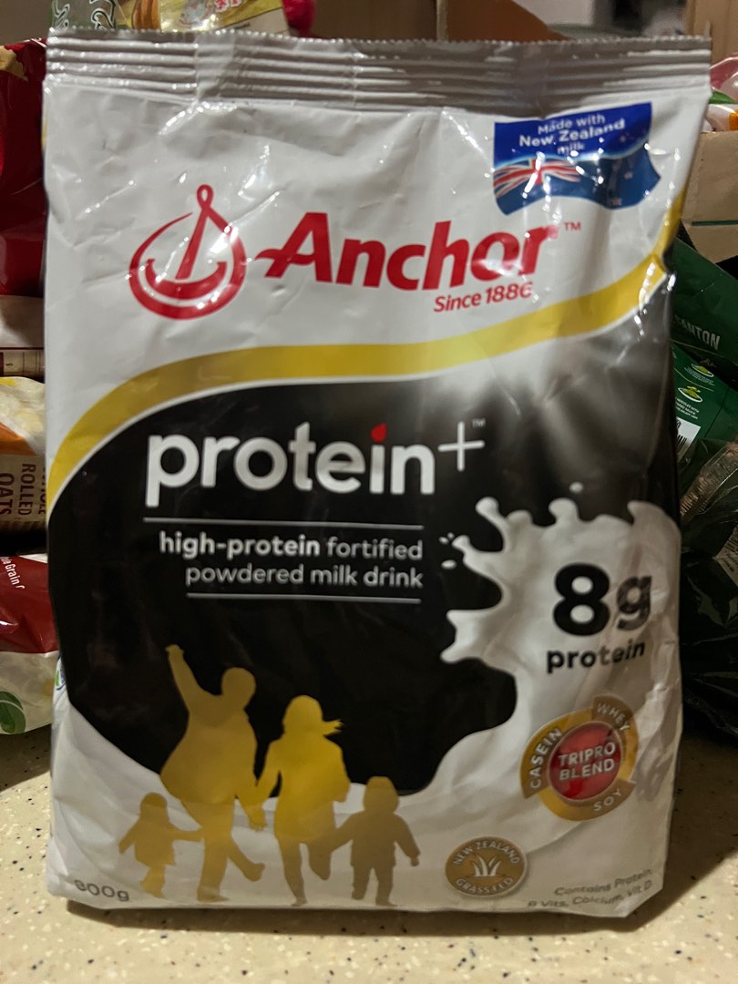 Anchor Protein Plus Milk Powder Plain 800g, Health & Nutrition, Health ...