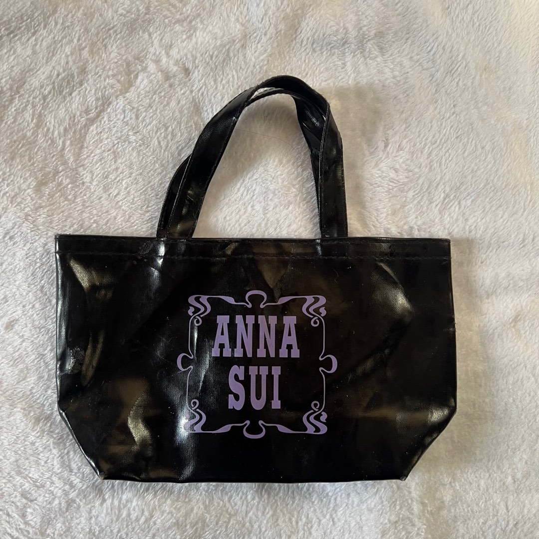 Anna Sui leather black mini tote bag |ht: vintage luxury juicy couture ...