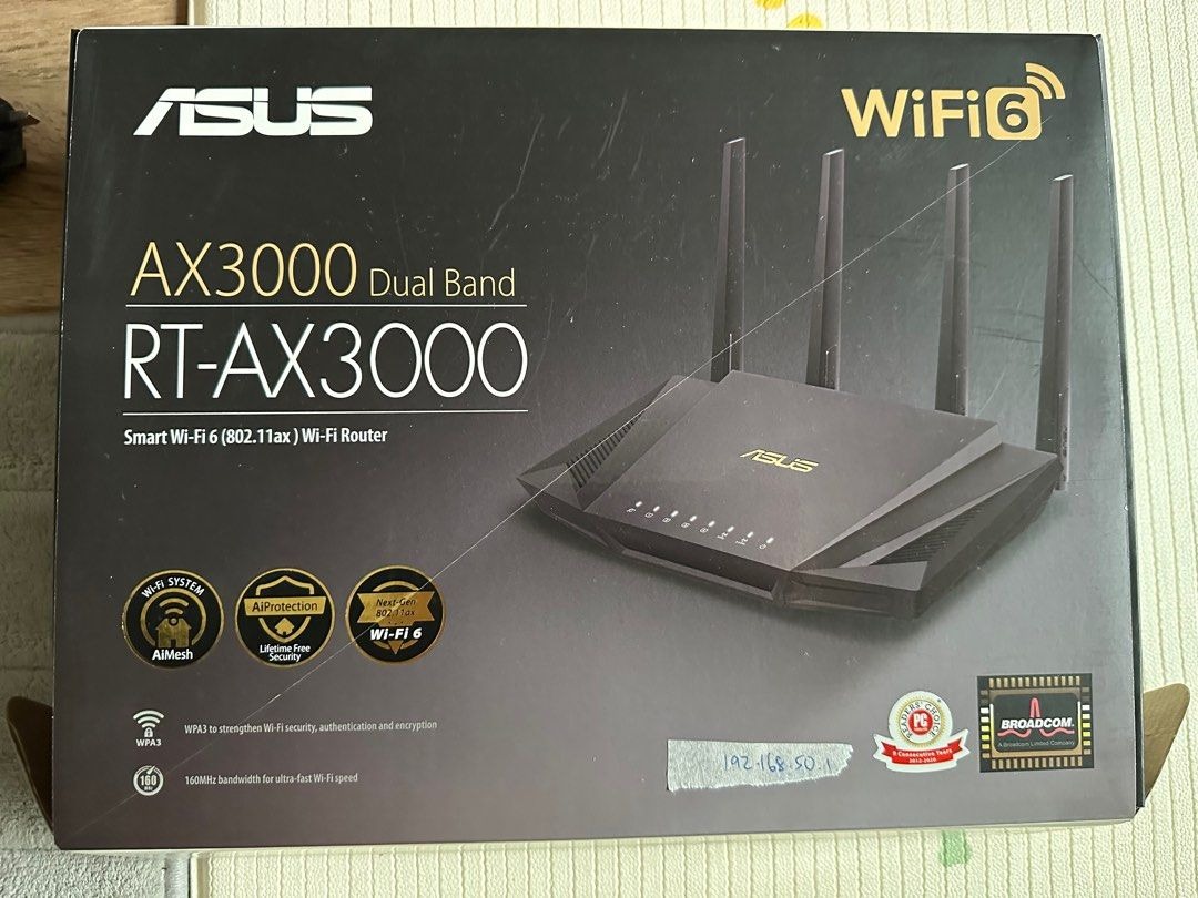 Asus Router RT-AX3000 Dual Band WiFi 6 AiMesh Compatible, Computers ...