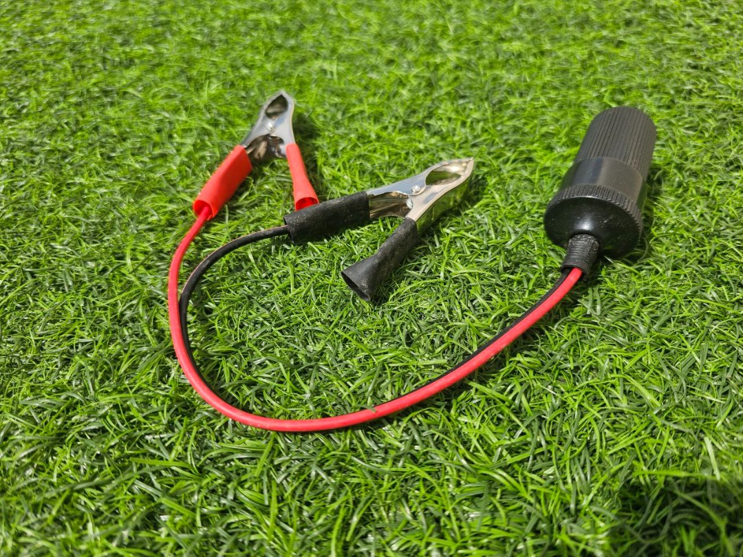 B550 Car Battery Clamp Cable Lighter Socket 12V Plug Adapter Alligator ...