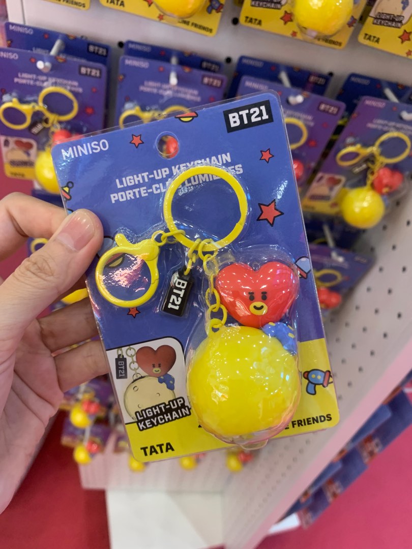 BT21 X MINISO TATA KEYRING WITH LAMP, Hobbies & Toys, Toys & Games on ...