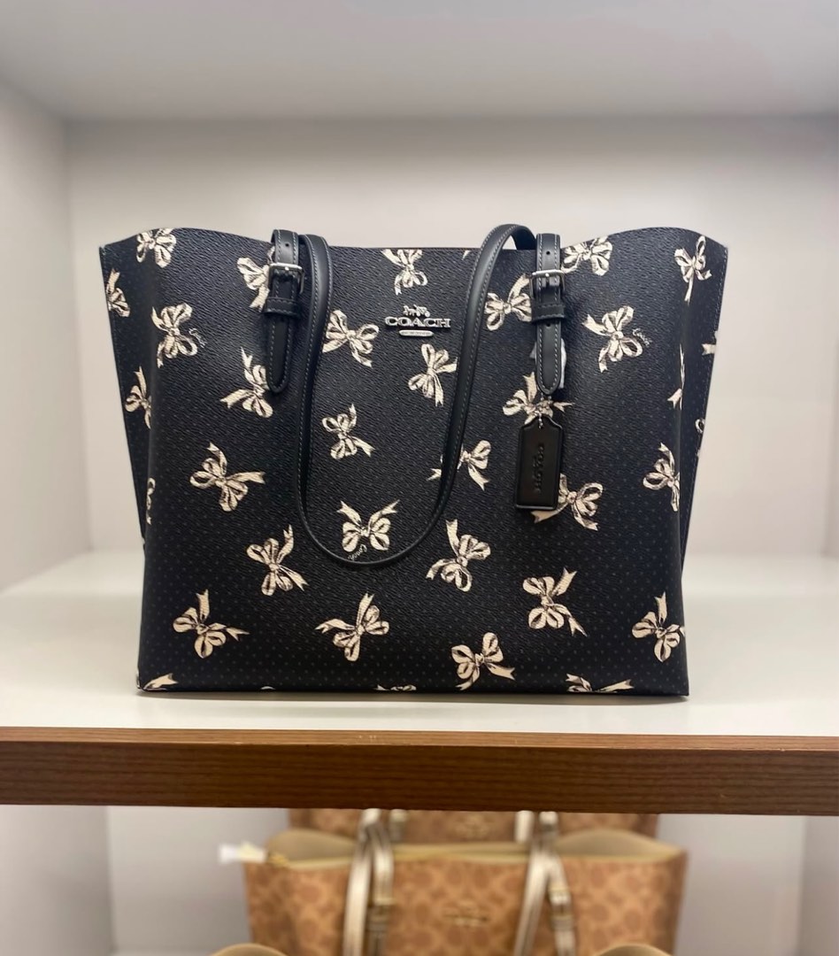 Coach Mollie Tote Bag with Bow Print, Luxury, Bags & Wallets on Carousell