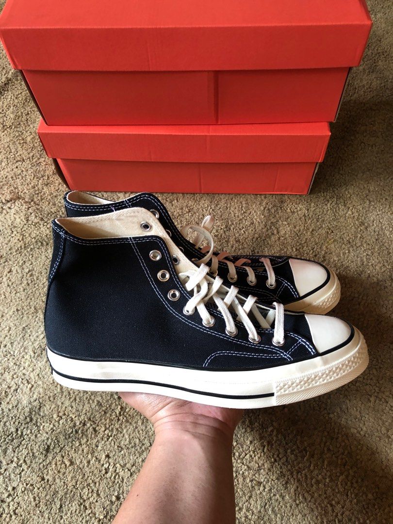 Converse 70s High Black White BW Kondisi New Baru Resmi MAP, Fesyen ...