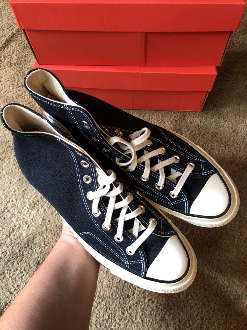 Converse 70s High Black White BW Kondisi New Baru Resmi MAP, Fesyen ...