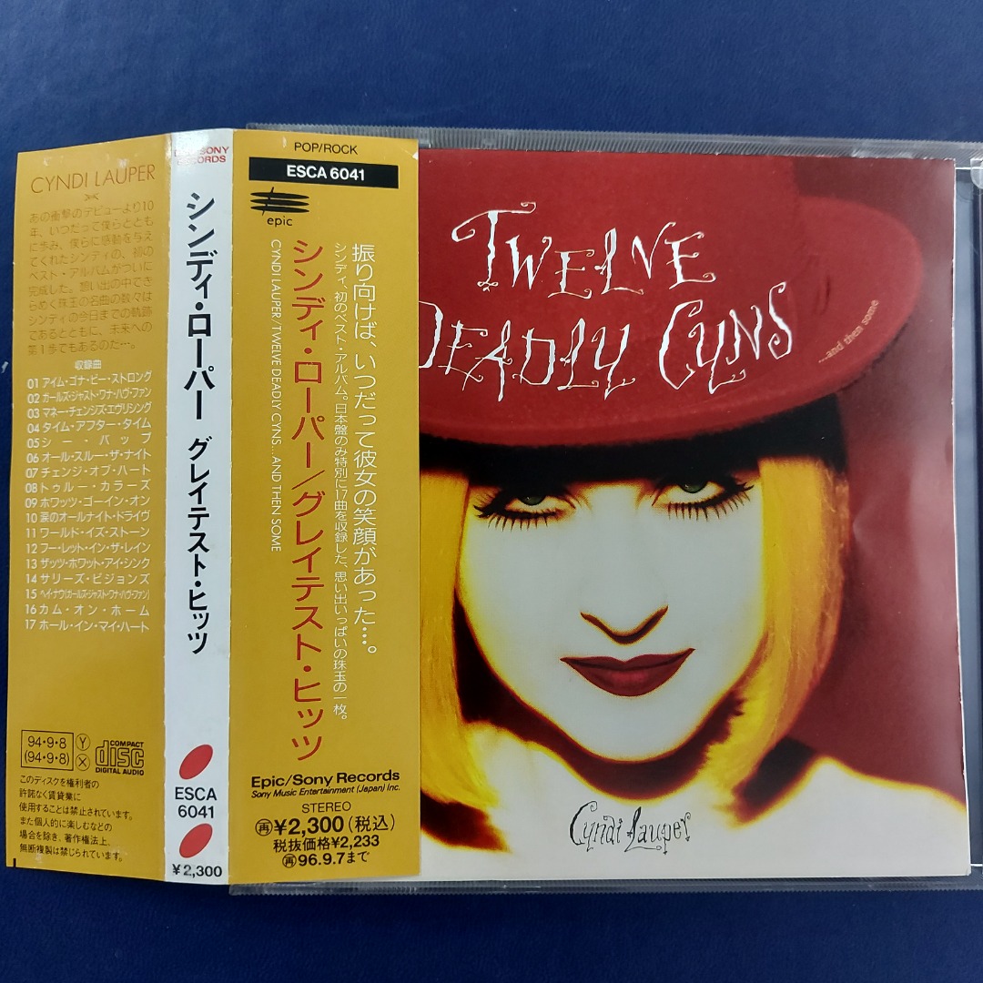 CYndi Lauper - TWELVE DEADLY CYNS 精選 CD (94年 日本版, 側帶付, 2300yen) GirLs ...