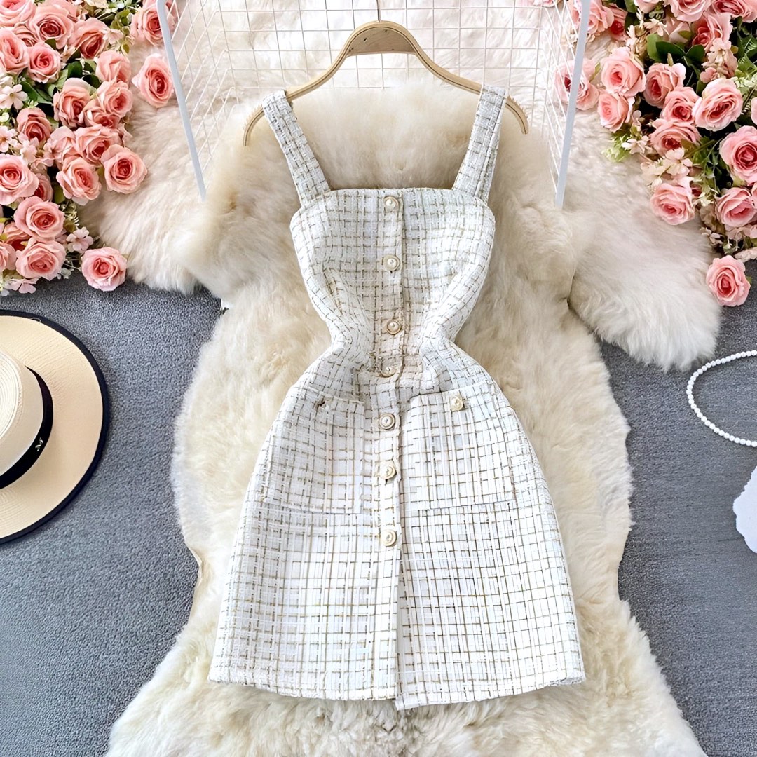 DRESS TWEED/OVERALL DRESS/DRESS BKK/OVERALL DRESS TWEED/DRESS KOREAN ...