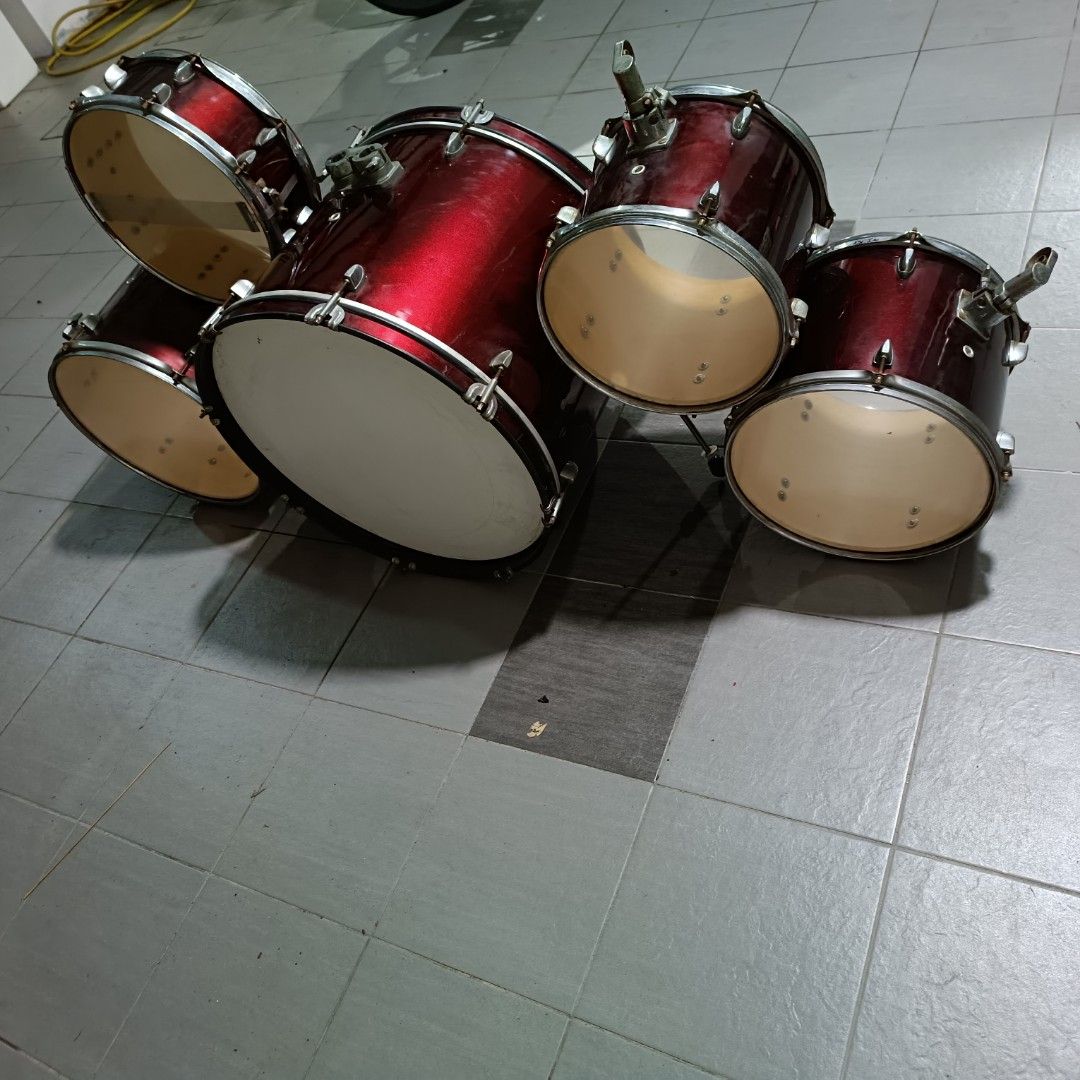 Drum 5 piece drum set, Audio, Other Audio Equipment on Carousell