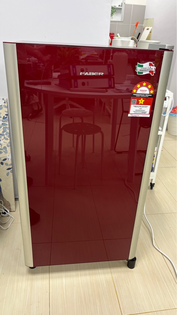 Faber Single Door Fridge 168L RED, TV & Home Appliances, Kitchen ...
