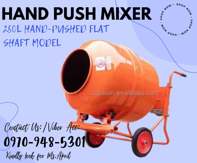 FOR SALE HAND PUSH MIXER 280L HAND-PUSHED FLAT SHAFT MODEL BRAND NEW ...