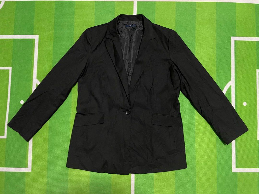 GU Uniqlo Black Slim Formal Blazer, Women's Fashion, Coats, Jackets and ...