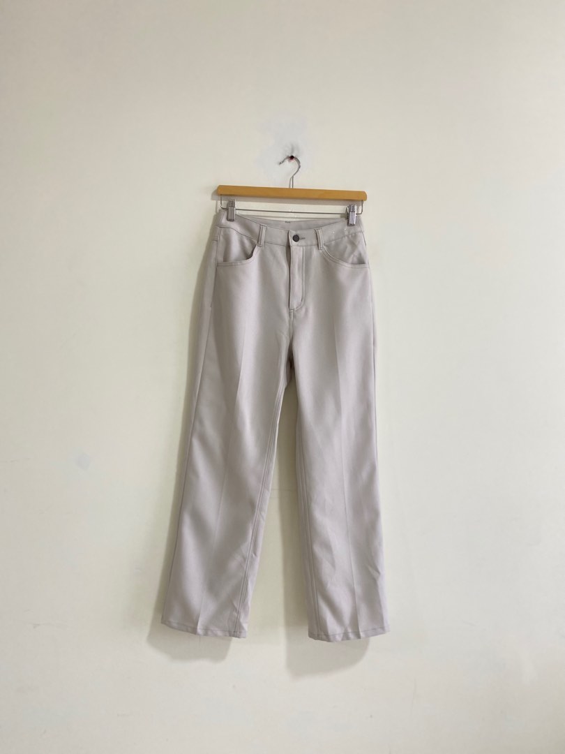 GU/Uniqlo Open Wide Leg High Waist, Men's Fashion, Bottoms, Chinos on ...