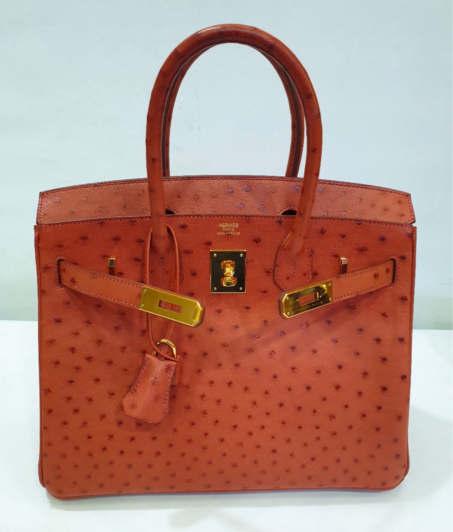 Hermes Birkin 30 ostrich, Women's Fashion, Bags & Wallets, Tote Bags on ...