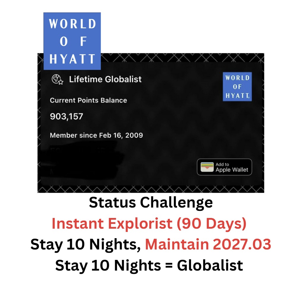 Hyatt Globalist Status (Valid Till 2027/03) Membership Card 5 Stars ...