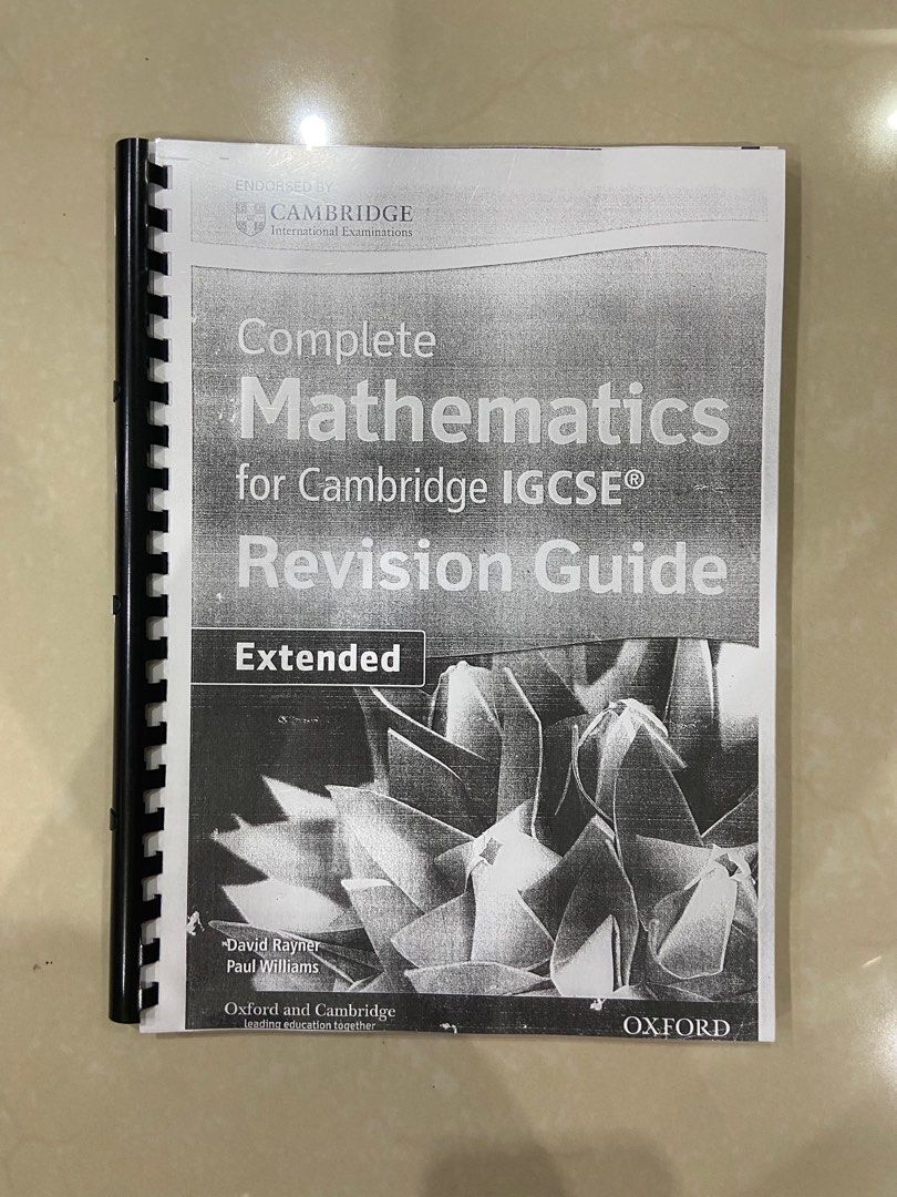 Igcse Maths Extended Revision Guide Hobbies And Toys Books And Magazines Textbooks On Carousell